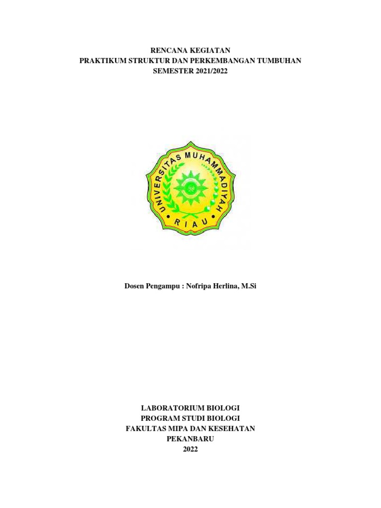 Rencana Kegiatan Prak. SPT | PDF