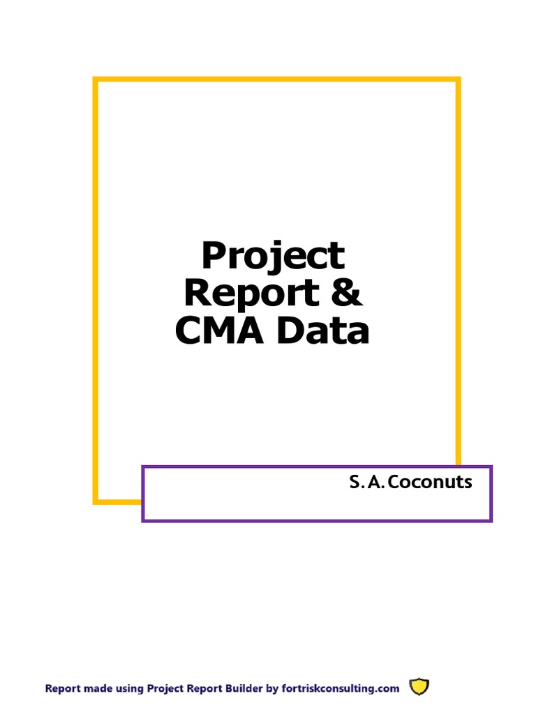 Project Report & CMA Data: S.A.Coconuts | PDF | Expense | Working Capital
