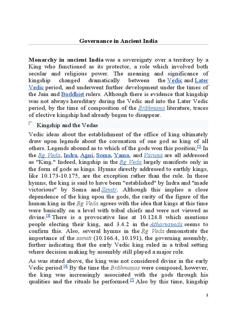 Governance in Ancient India: Kingship Dynamics | PDF | Taxes
