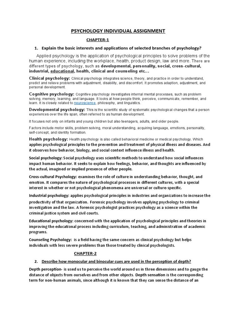 Psychology Assignment Overview | PDF | Classical Conditioning | Memory