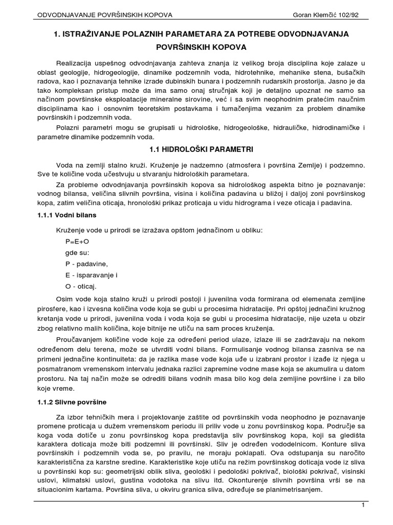 Usmeni Iz Odvodnjavanja SKRIPTA | PDF