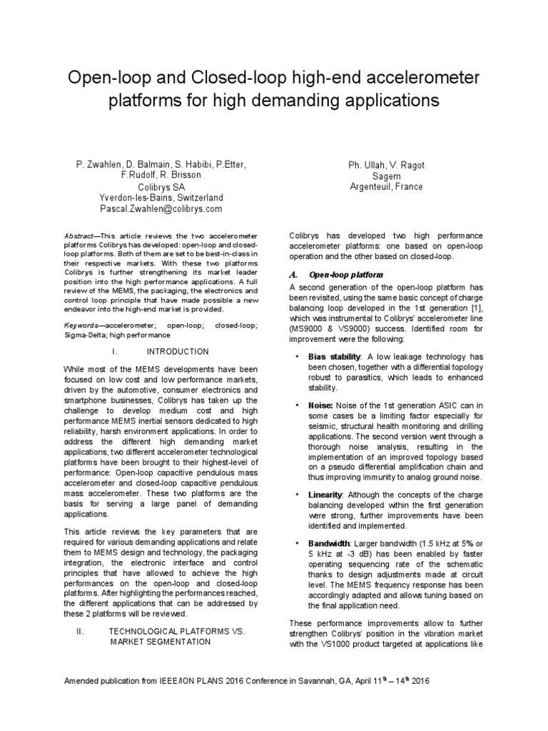Colibrys Paper Ieee Plans 16 | PDF | Inertial Navigation System ...
