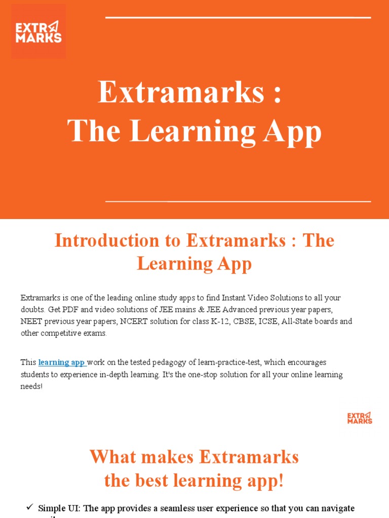 Extramarks The Learning App - Playstore | PDF | Career & Growth