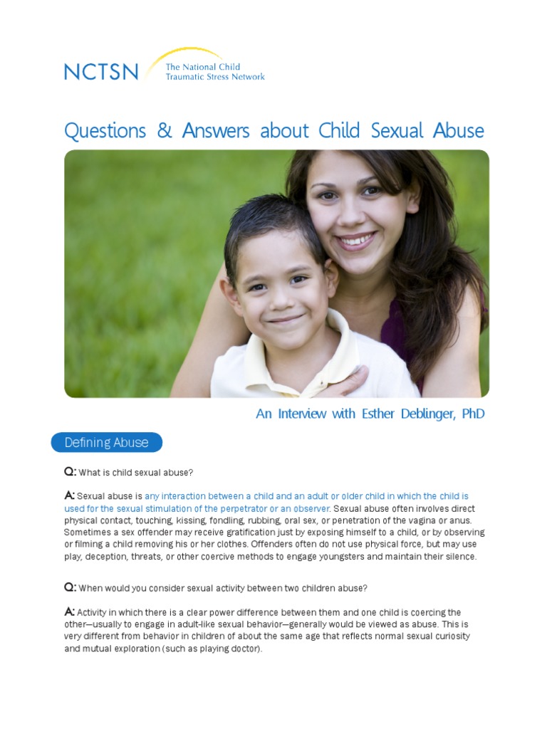 Questions Answers About Child Sexual Abuse | PDF | Child Sexual Abuse ...