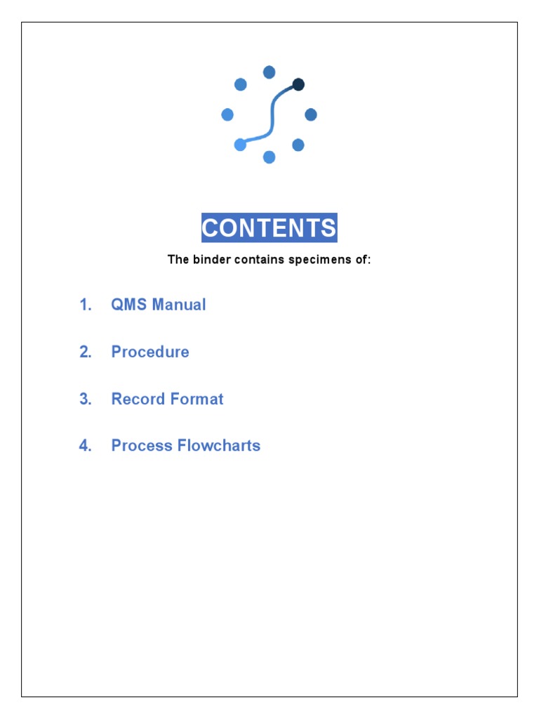 QMS Specimen Documents | PDF | Quality Management System | Quality ...