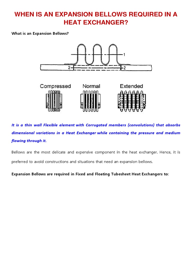 Expansion Bellows in Heat Exchangers | PDF | Technology & Engineering