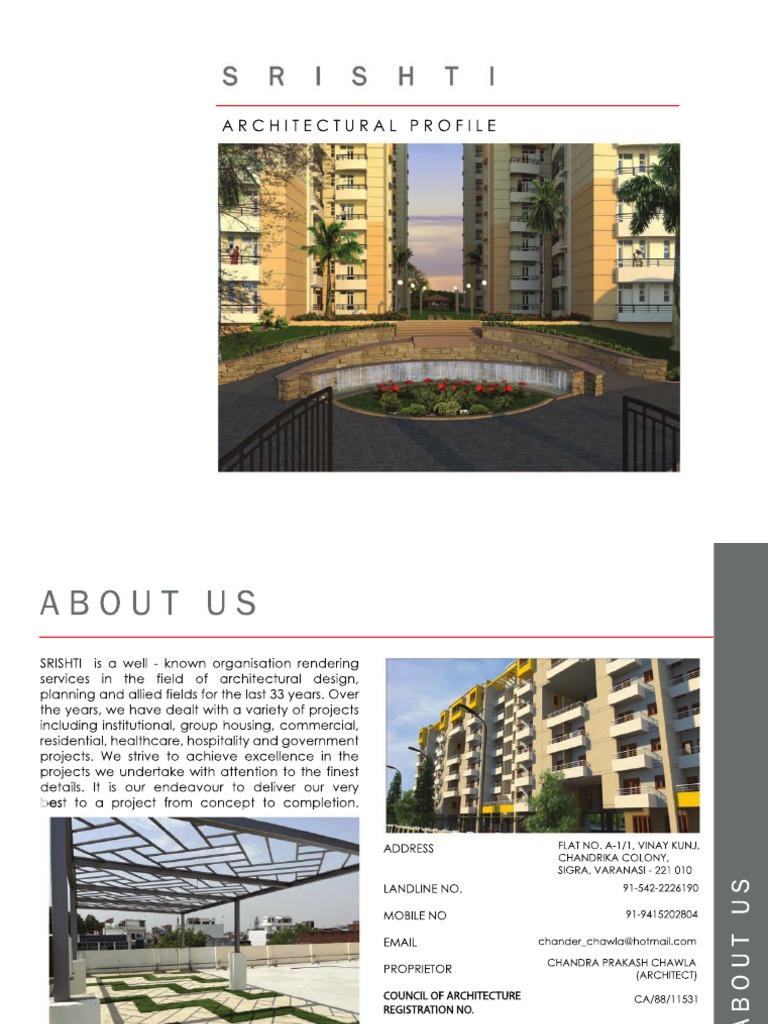Srishti Profile Architect C.p.chawla | PDF