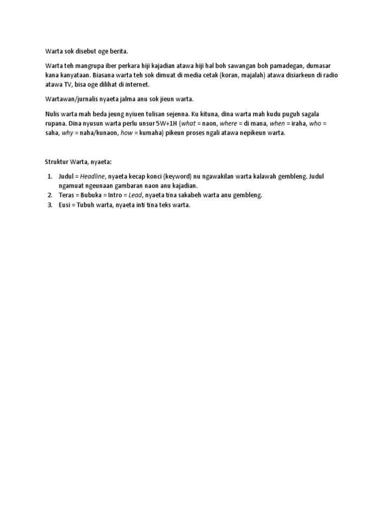 Catatan Warta Sunda | PDF