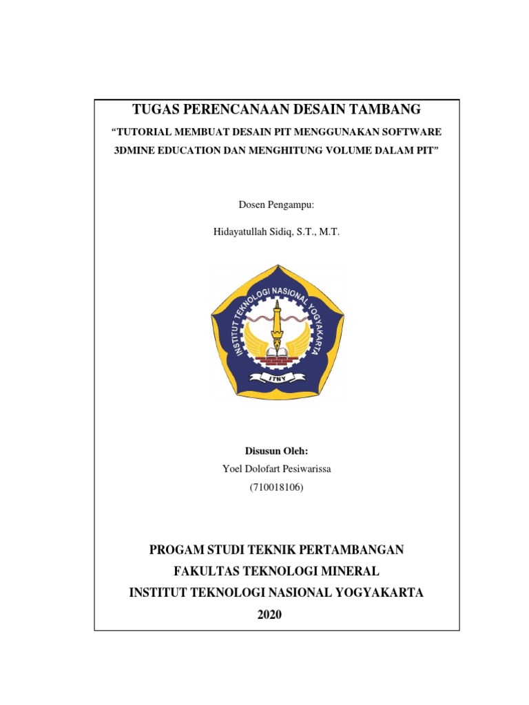 Desain Pit dan Perhitungan Volume 3DMine | PDF | Komputer