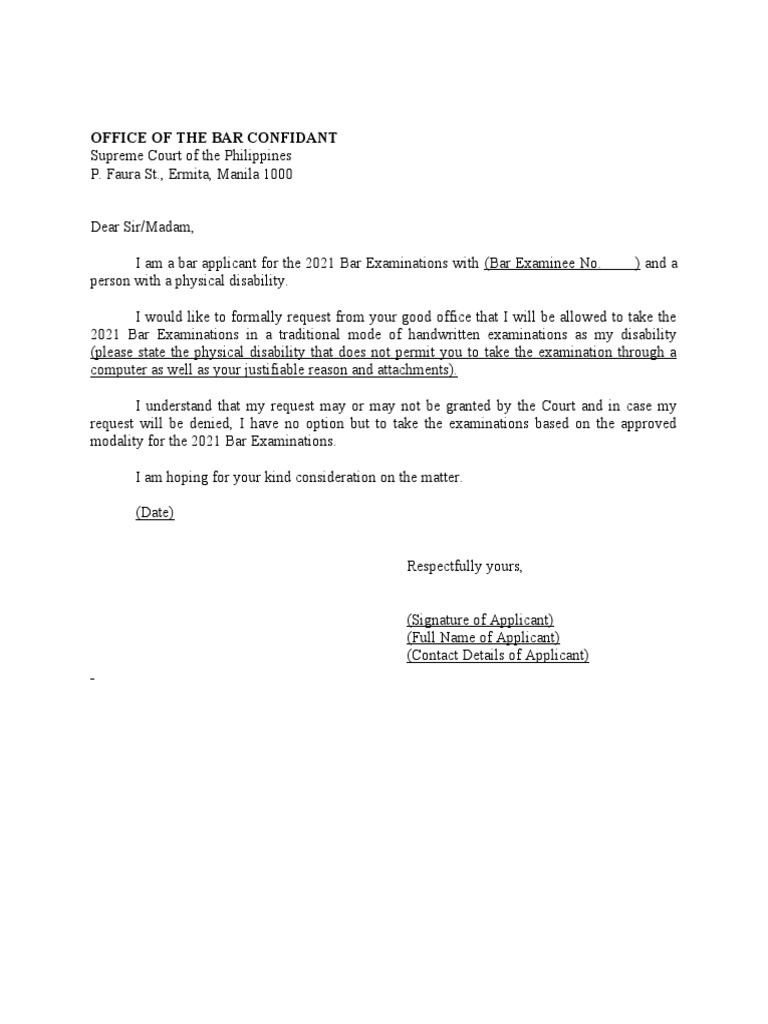 Sample Letter Request For Handwritten Examinations | PDF