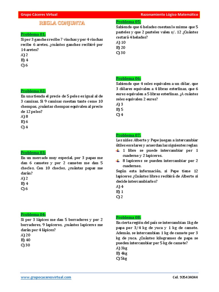 Sesion 2 Regla Conjunta | PDF