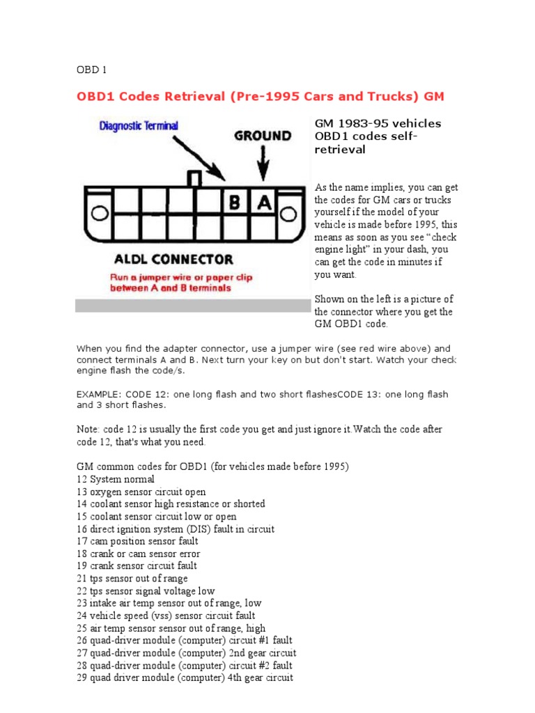 Obd 1 | PDF | Throttle | Ignition System