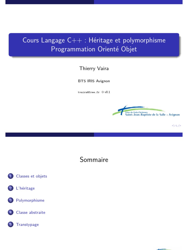 Cours Heritage | PDF | Classe (informatique) | C