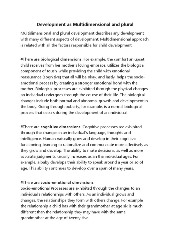 Development As Multidimensional | PDF