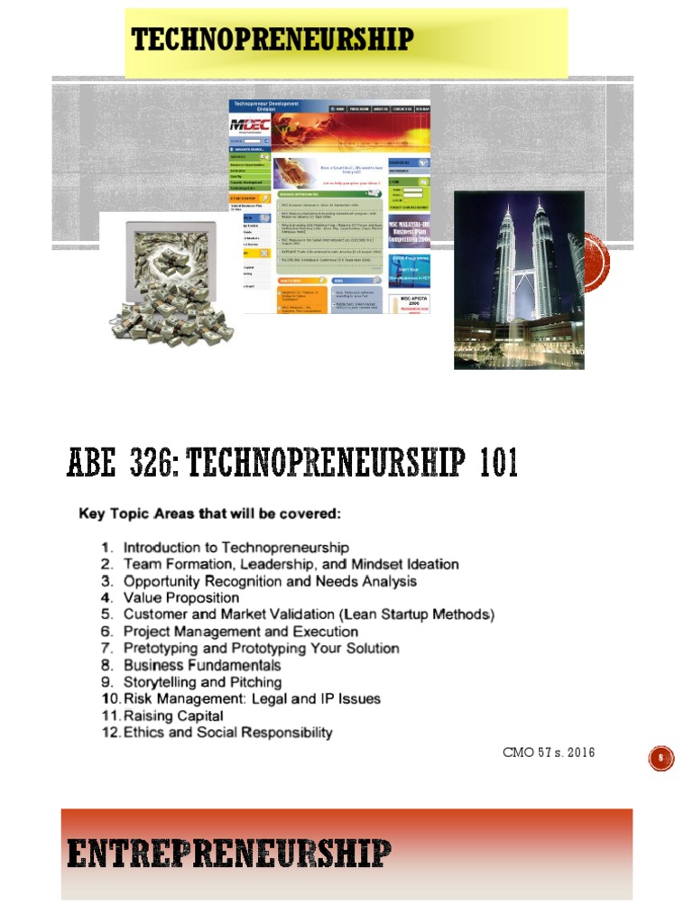 Intro To Technopreneurship | PDF | Invention | Entrepreneurship