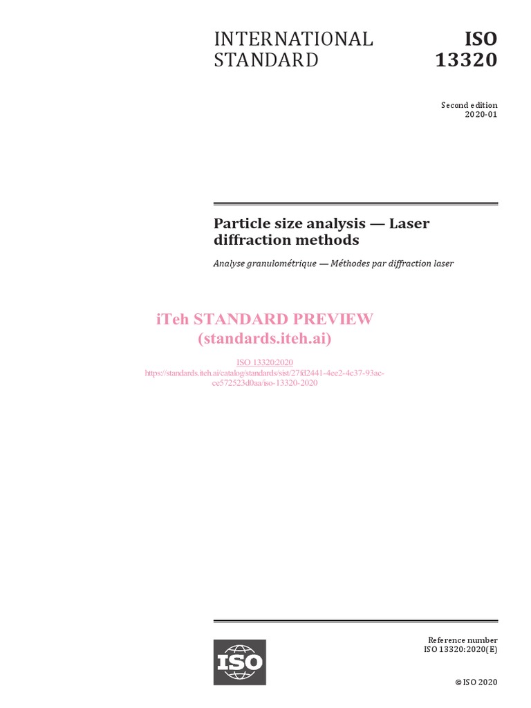 Iso 13320 2020 | PDF | Accuracy And Precision | Refractive Index