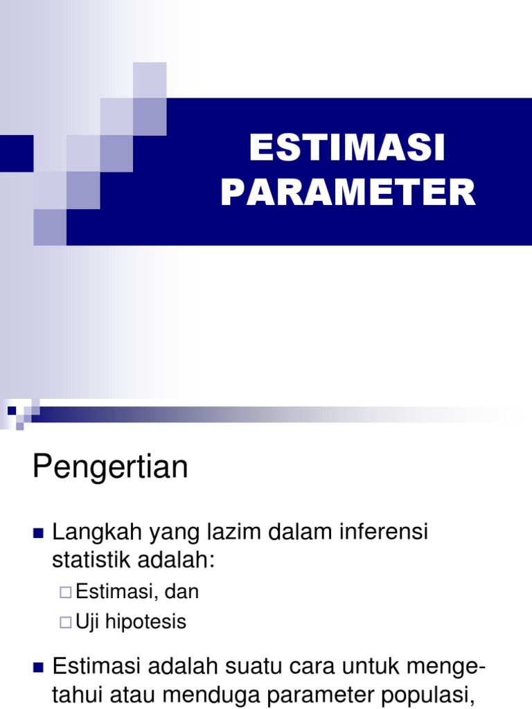 9 0 Estimasi Parameter Pdf