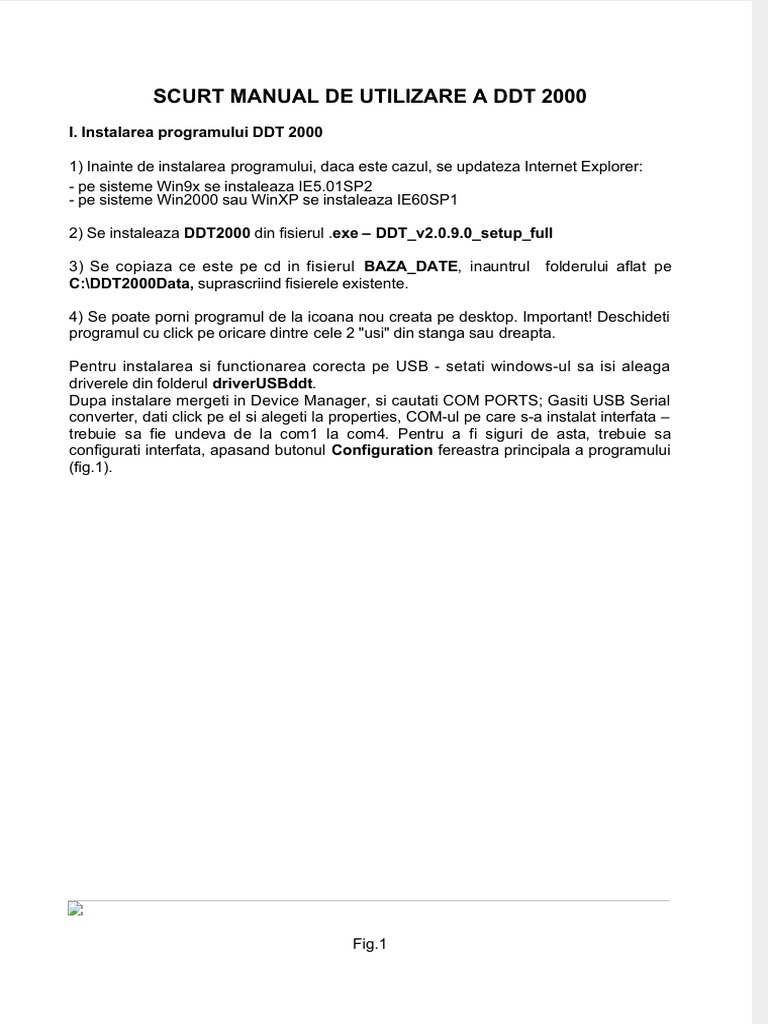 Manual Utilizare DDT2000 | PDF