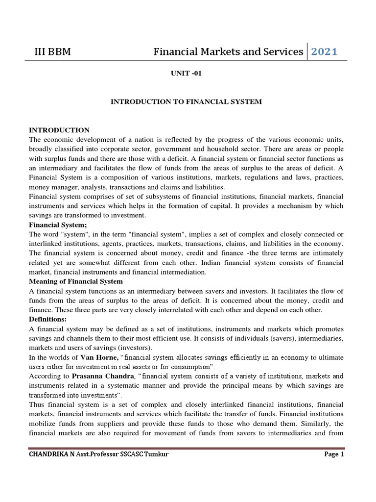 III BBM Financial Markets and Services | PDF | Derivative (Finance ...