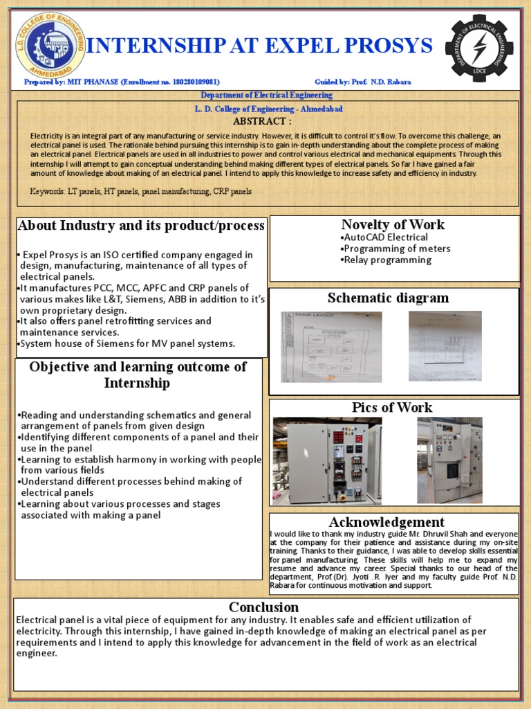 Internship Poster | PDF | Engineering | Cognition