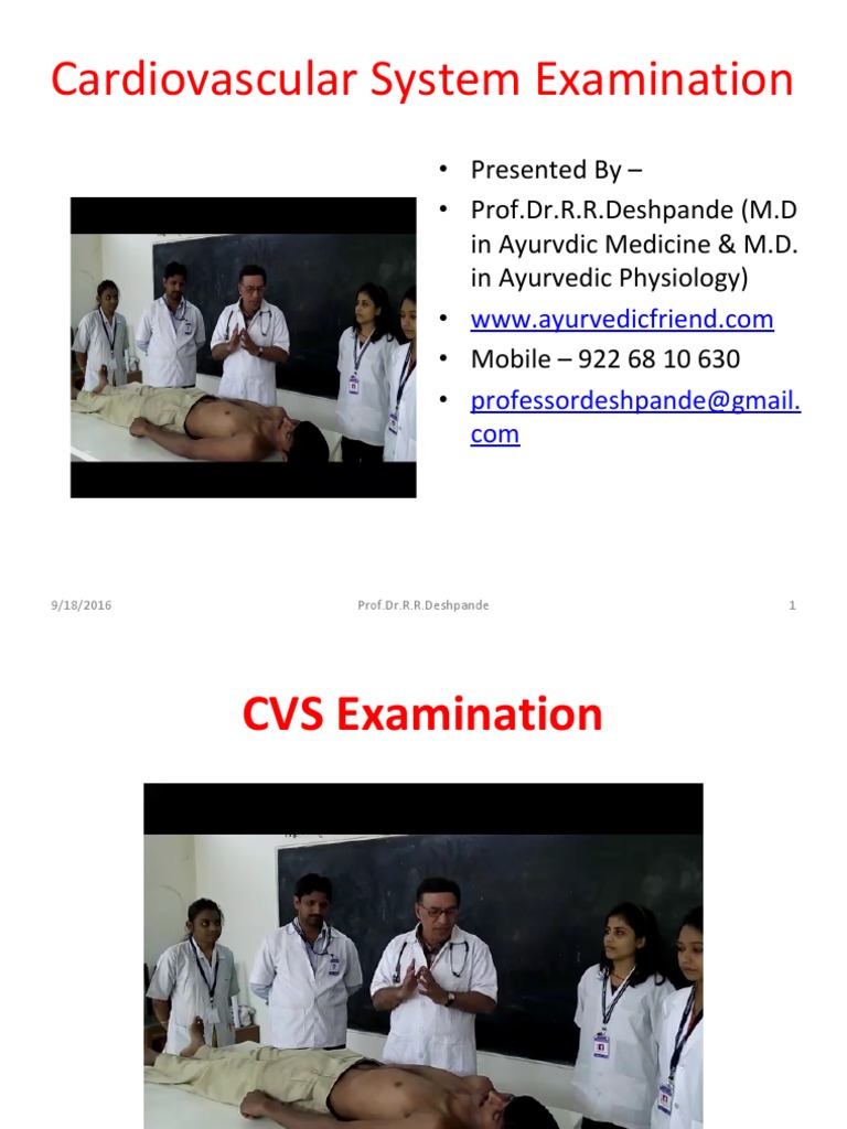 Cvs Examination | PDF | Heart | Pulse