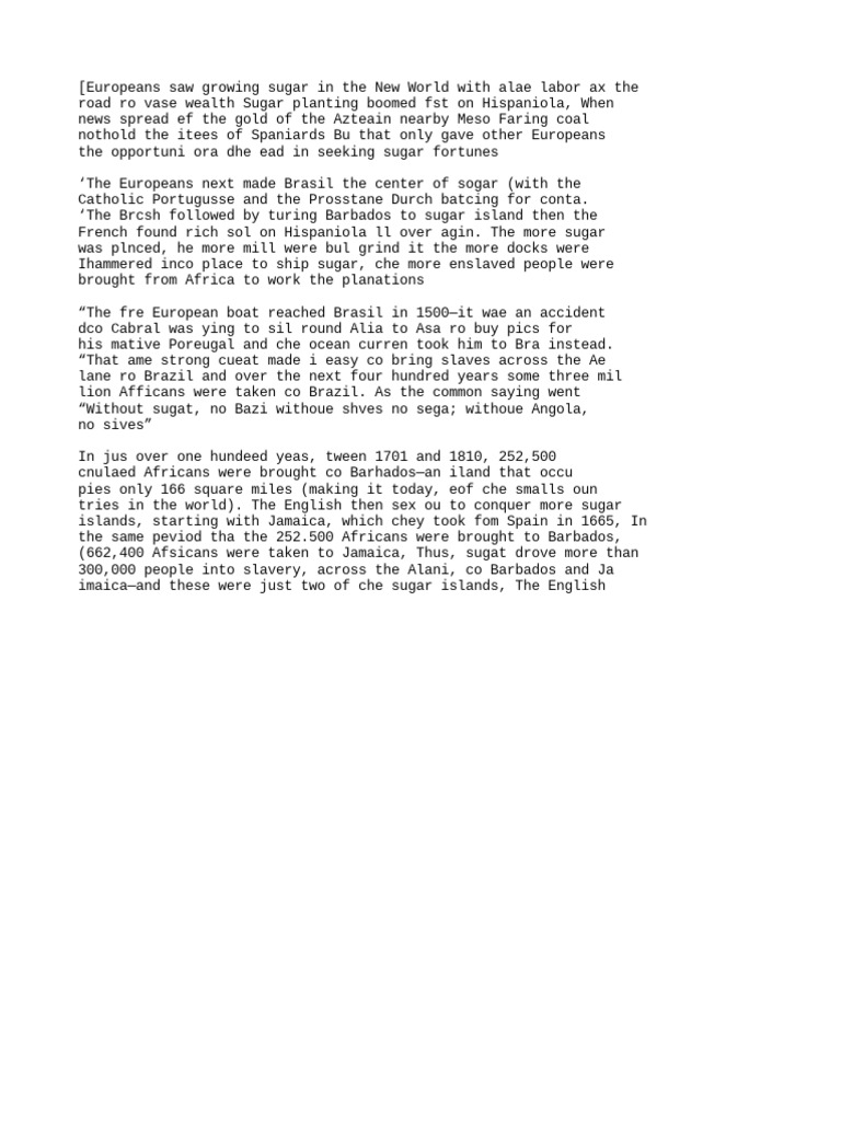 Sugar | PDF | Social Science | Travel