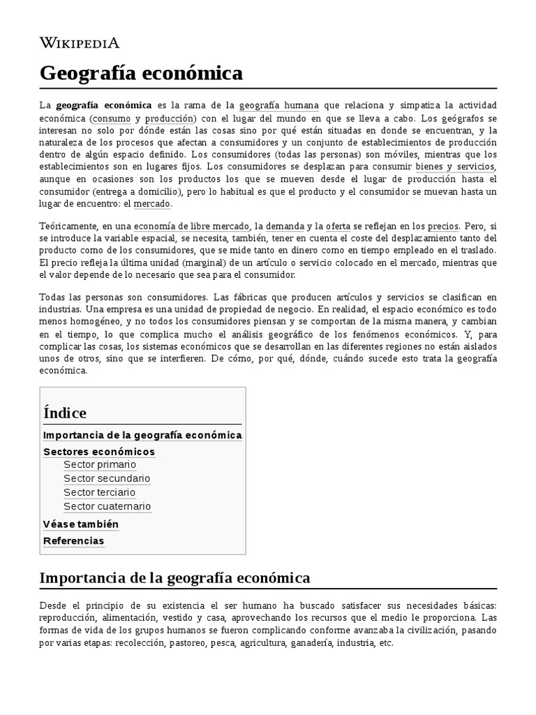 Geografía Económica | PDF | Economias | Ciencias económicas