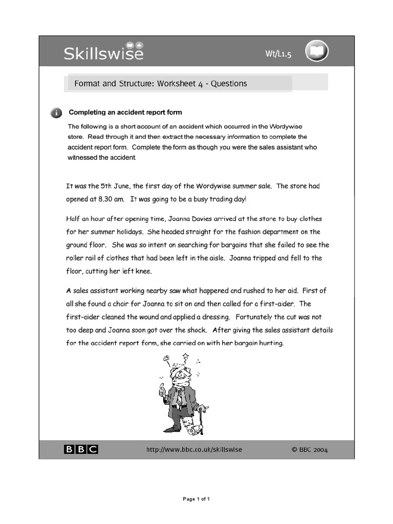 BBC Skillswise - Format and Structure - Worksheet 4 - Creating An ...
