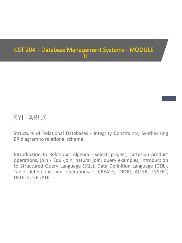 660 1653386643 DBMS Module 2 | PDF | Relational Model | Relational Database