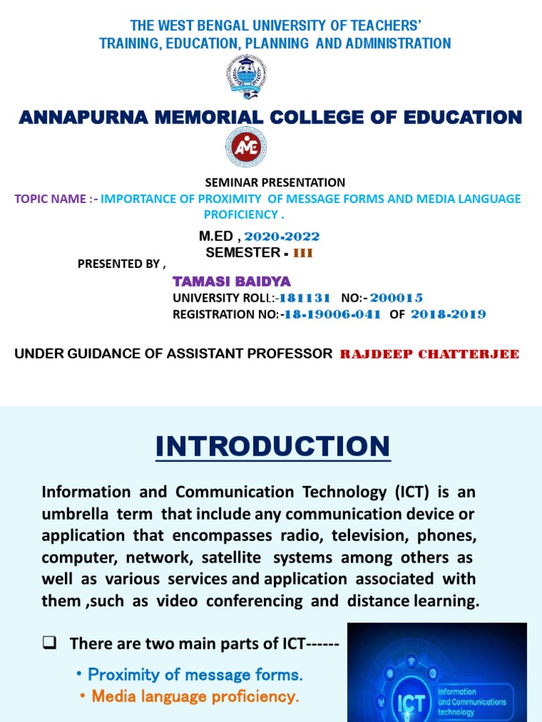 Importance of Proximity of Message Forms & Media Language Proficiency ...