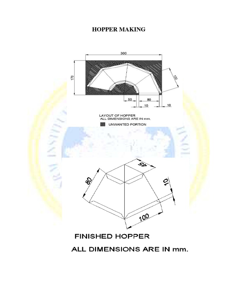 Hopper Making Process | PDF | Sheet Metal | Metals
