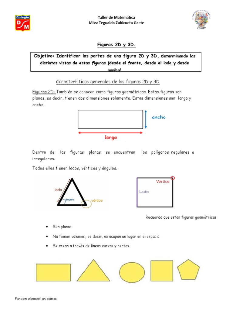 Identificación de figuras geométricas 2D y 3D: Sus características y ...