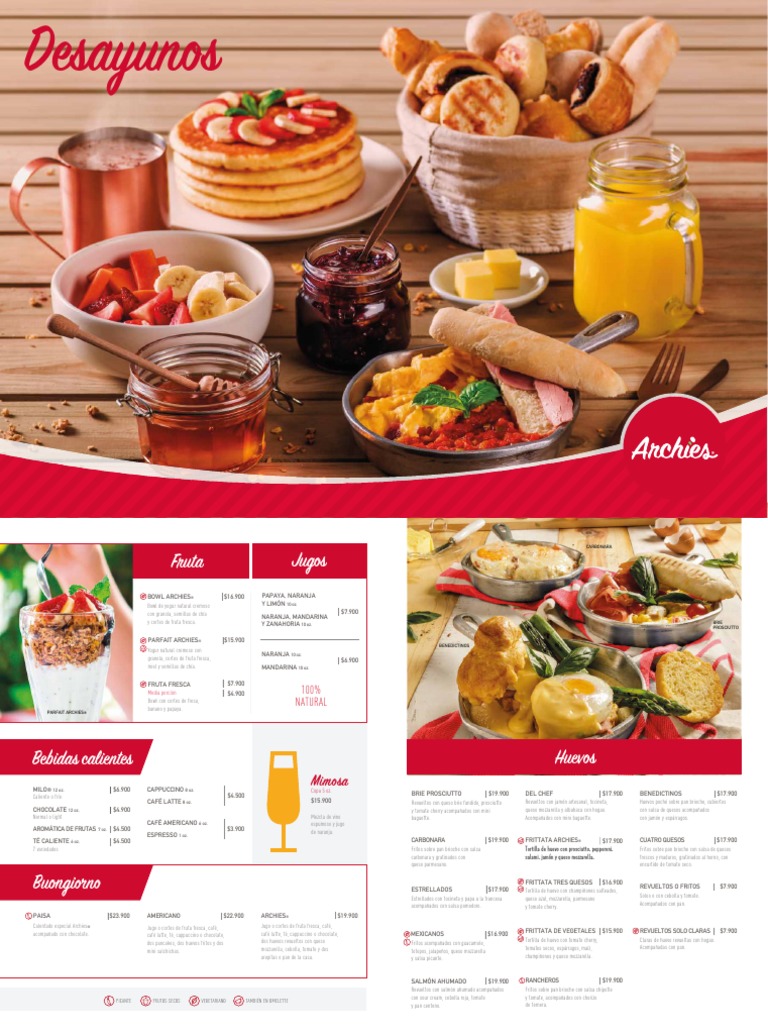Menu Archies | PDF | Panes | Tortita
