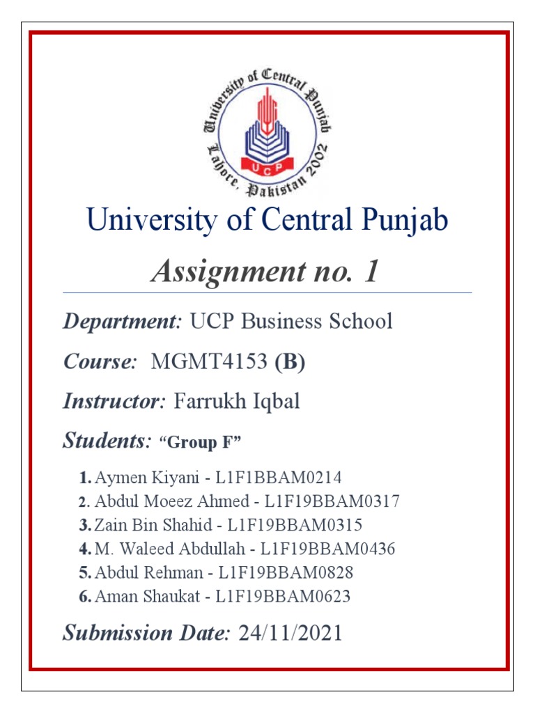 University Of Central Punjab Assignment No 1 Pdf Juice Diet