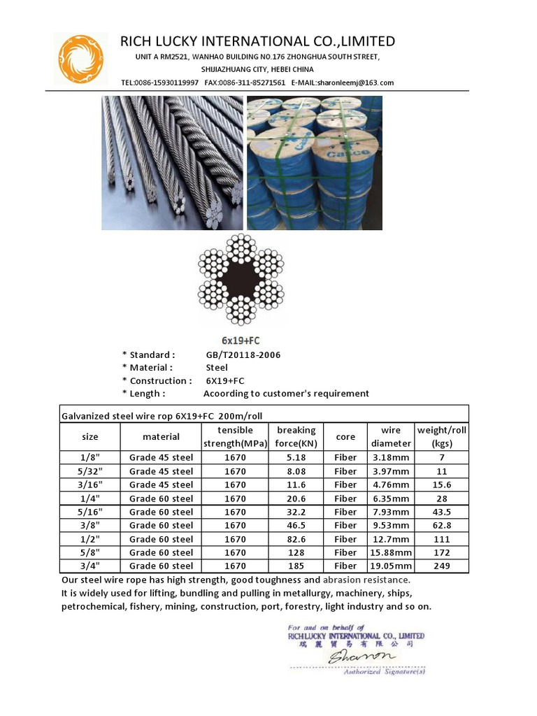 Cable Acero Tipo Boa | PDF