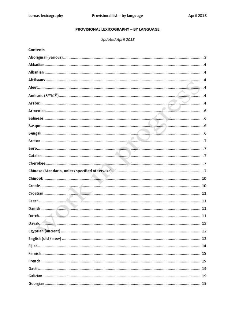 Language List | PDF | Qi | Yin And Yang