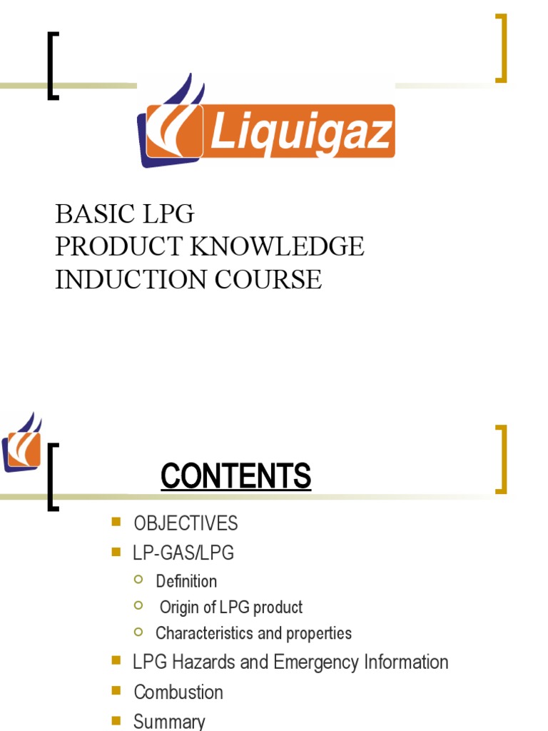 Basic Lpg Product Knowledge Induction Course Pdf Liquefied