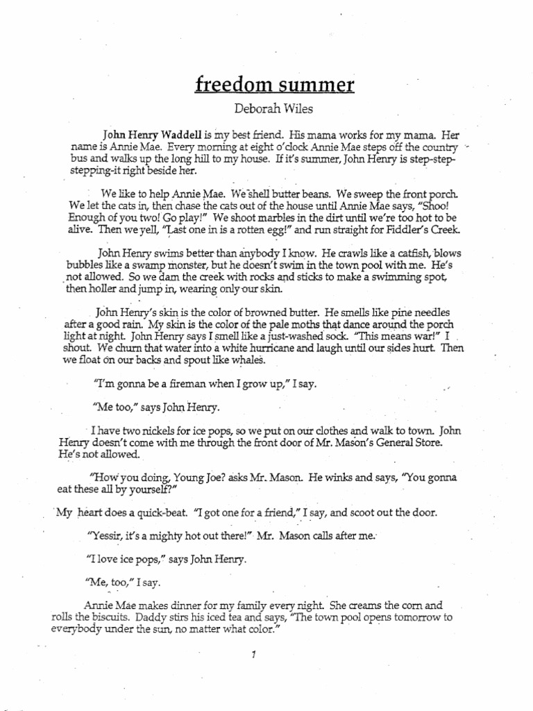 Freedom Summer by Deborah Wiles | PDF