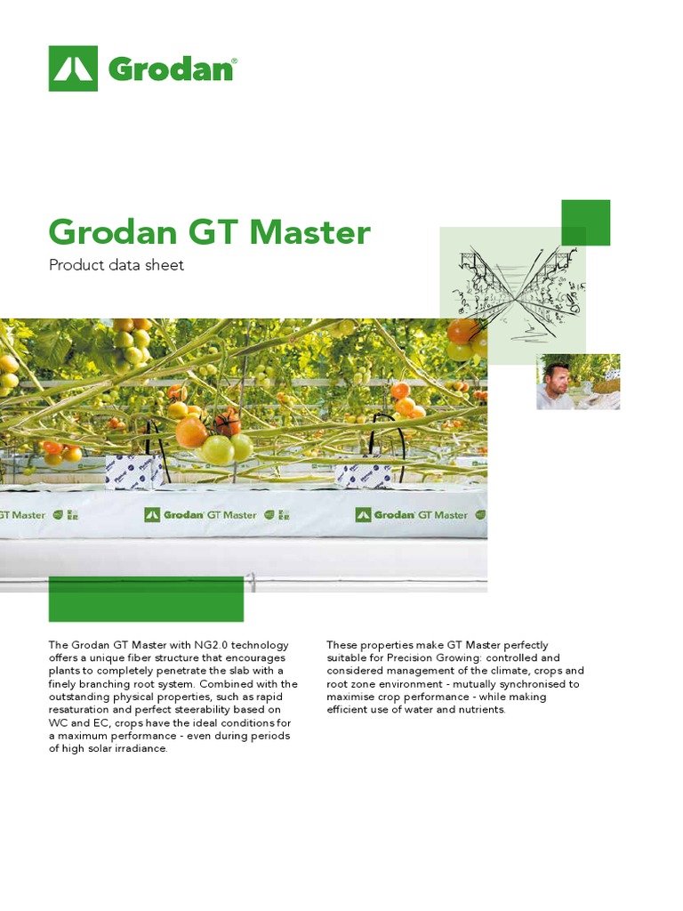 Grodan GT Master: Product Data Sheet | PDF | Root | Agriculture