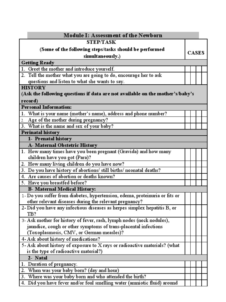Paed Osce Checklist | PDF | Pulse | Neck Paed Osce Checklist | PDF | Pulse | Neck