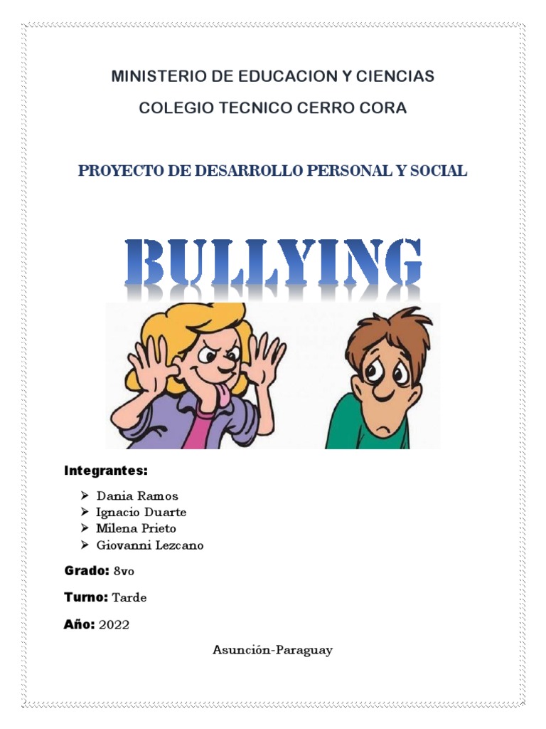 Bullying Proyecto 8vo TT | PDF | Agresión