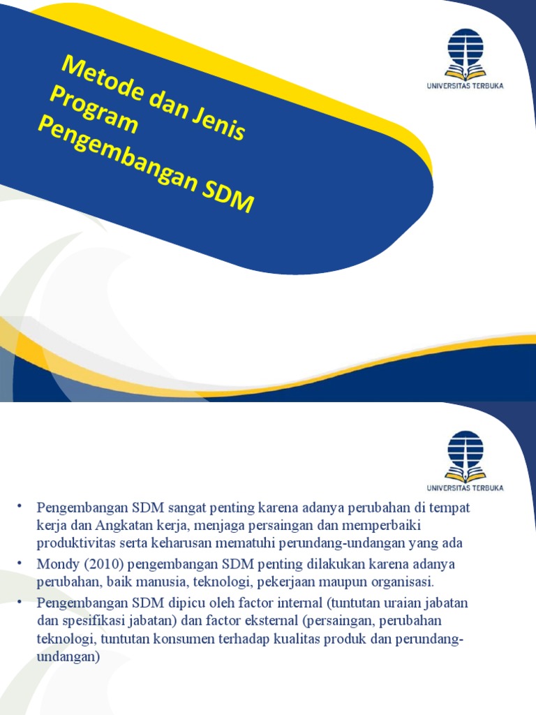 Metode Efektif Pengembangan SDM | PDF | Pengembangan Diri