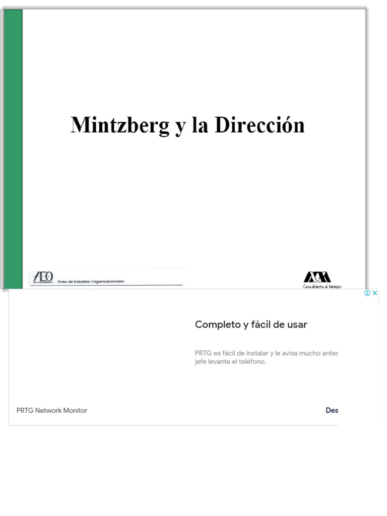 Mintzberg y La Dirección - PDF Descargar Libre | PDF