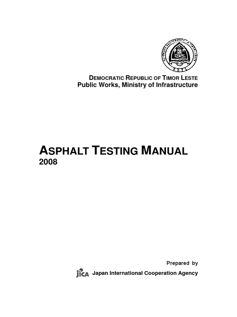 01-01 DOCU-Asphalt Manual | PDF | Asphalt | Physical Quantities