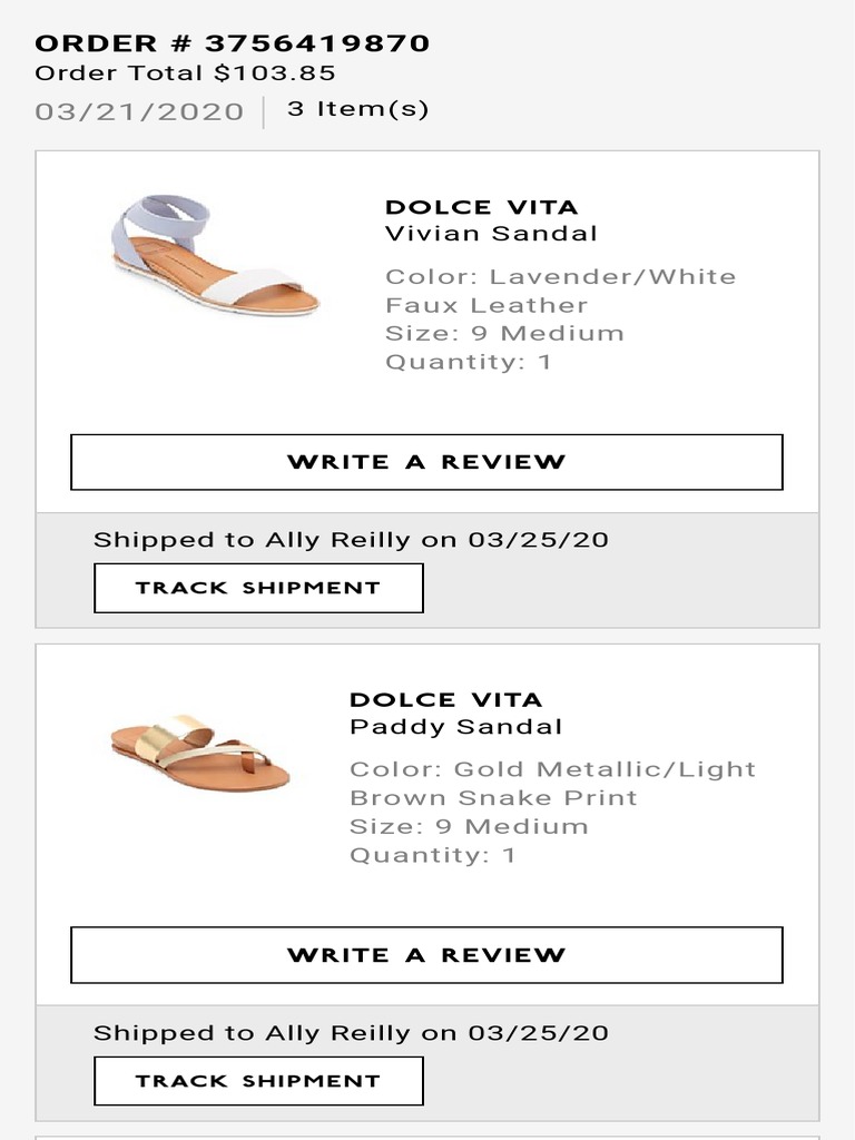 Order History DSW | PDF