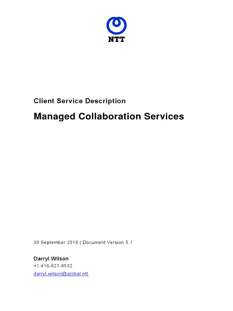 Managed Collaboration Services Client Service Description | PDF | Cloud ...