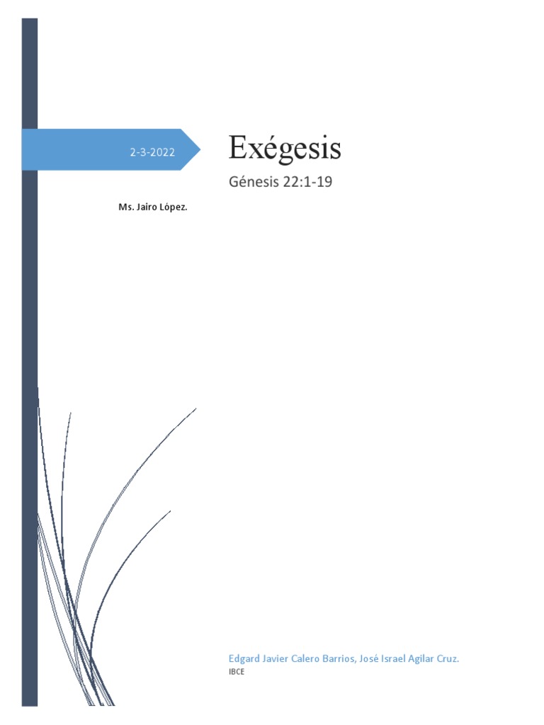 Génesis 22. 1-19 | PDF | Abrahán | Dios