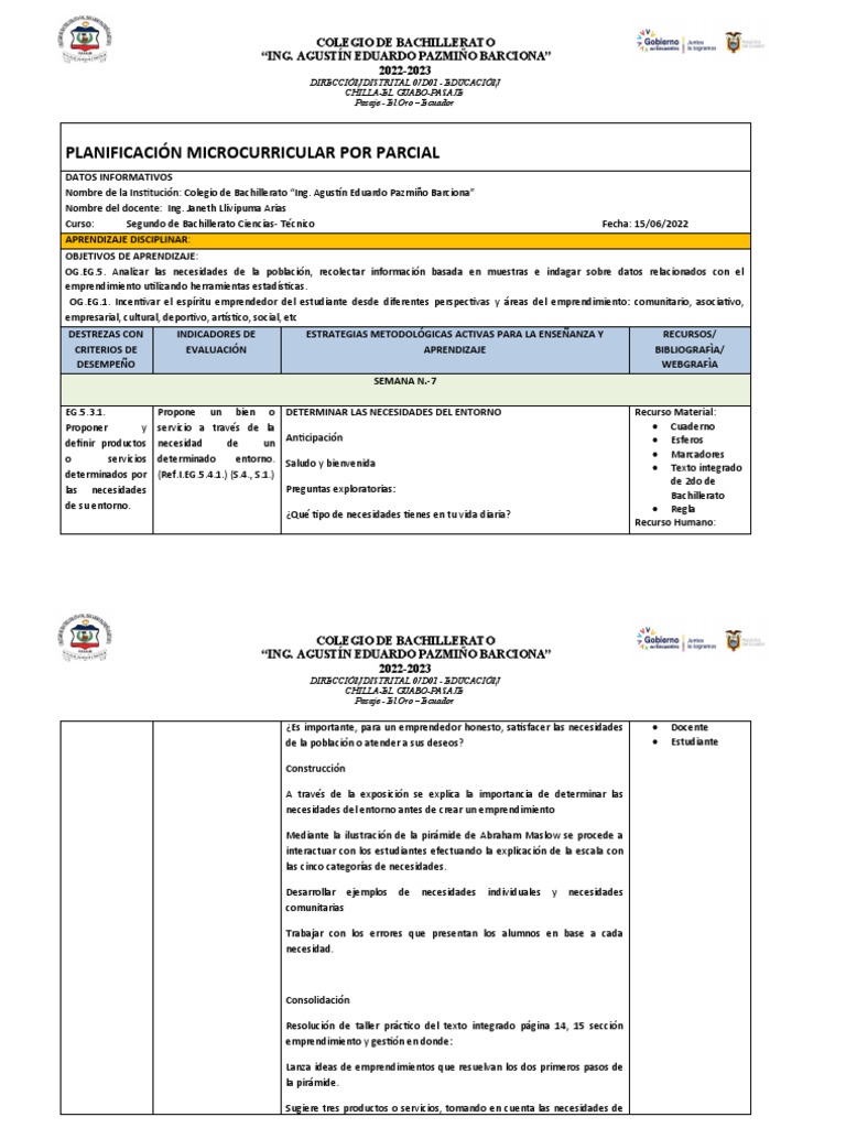 Primer Parcial 2do bachCHI | PDF | Iniciativa empresarial | Evaluación
