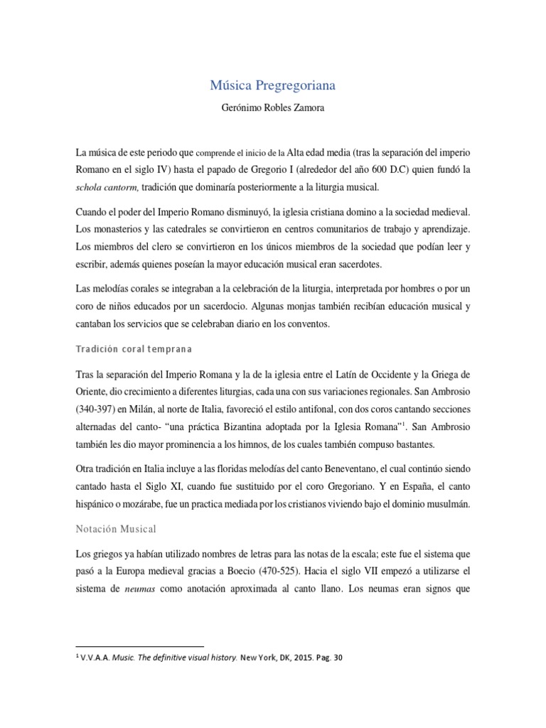 Música Gregoriana: Orígenes y Tradición | PDF | Modo (música ...