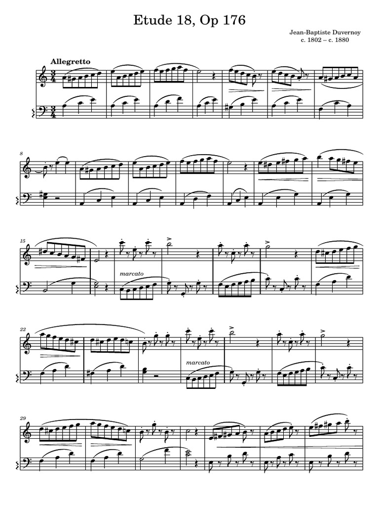 Elementary Studies Op Etude by Jean Baptiste Duvernoy | PDF | Classical ...